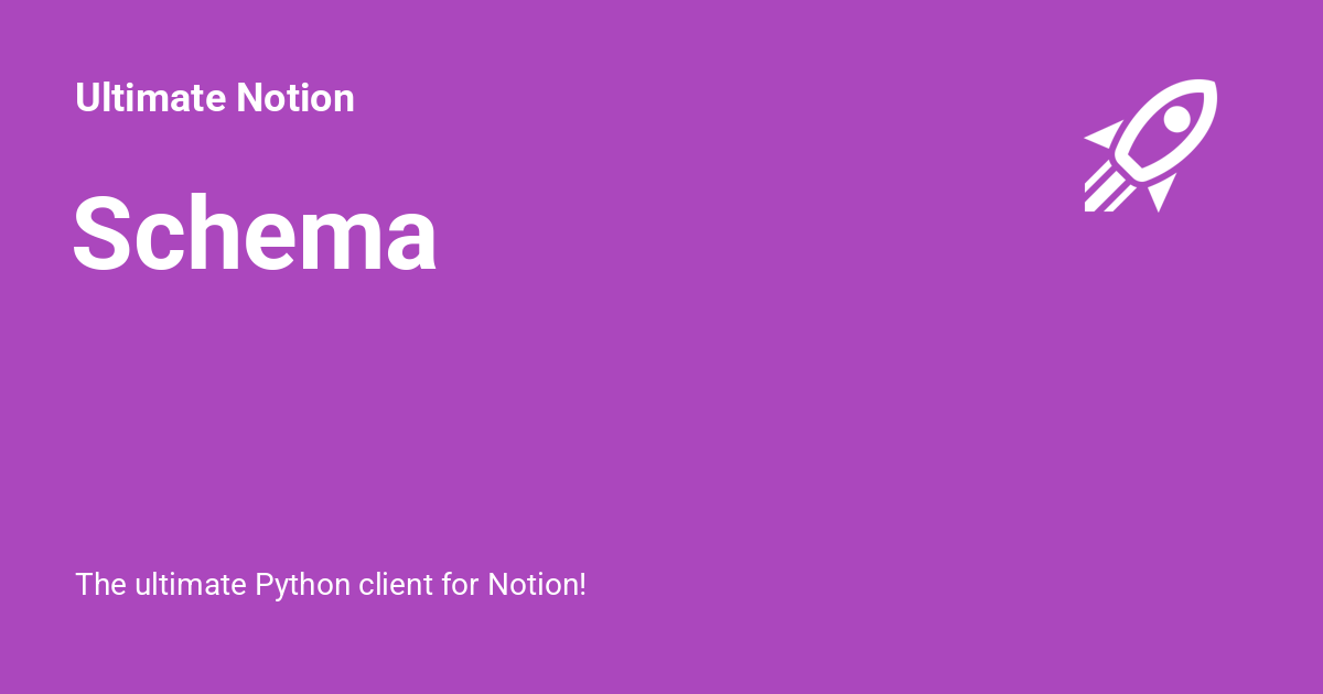 Ultimate Notion - Schema